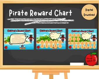 Kids Reward Chart Pirate Reward Chart Printable Instant Download ...