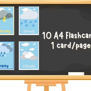Weather Posters/ Flashcards Digital Download - Etsy
