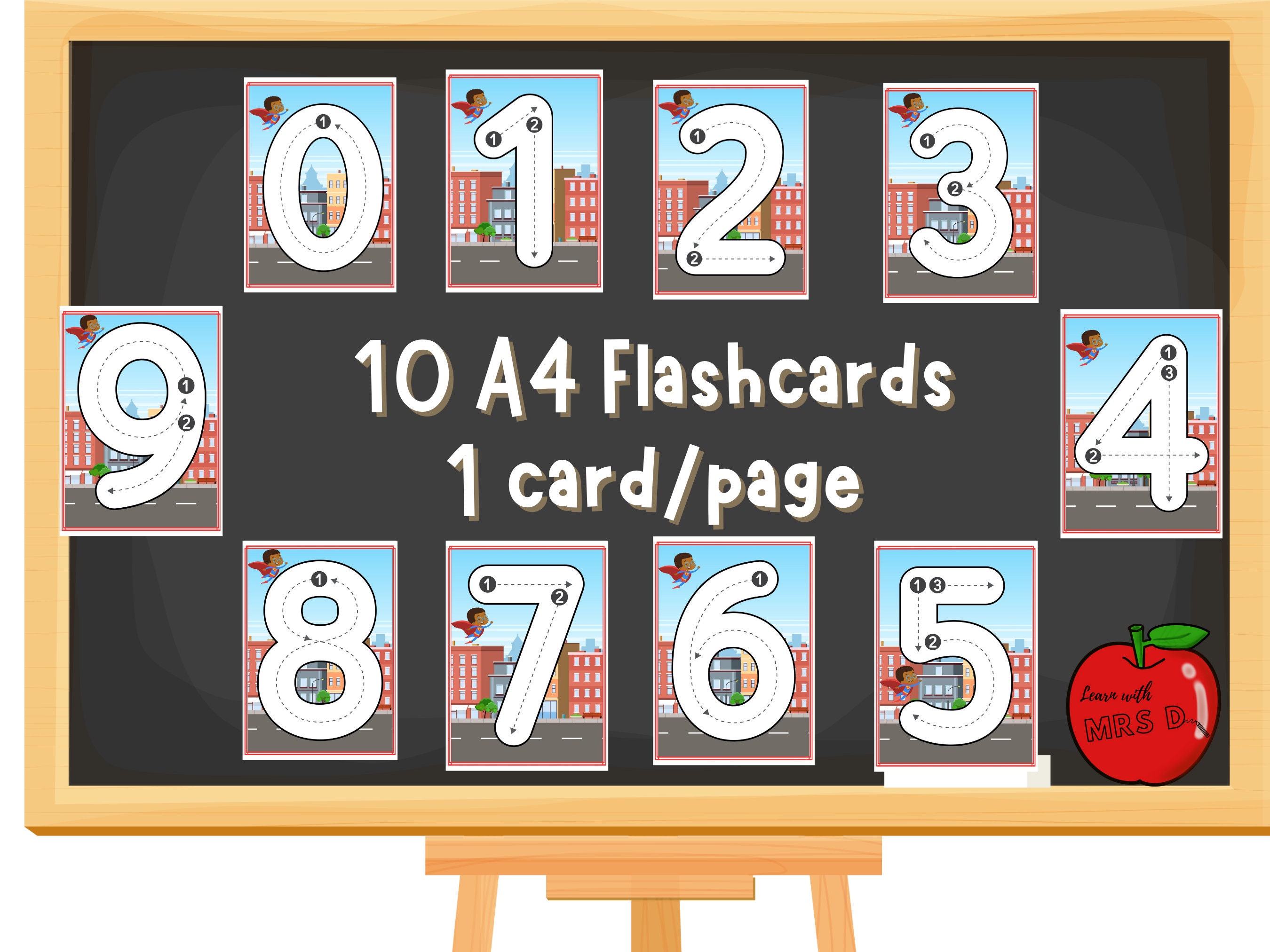 Superhero Themed Number Formation Cards - Etsy