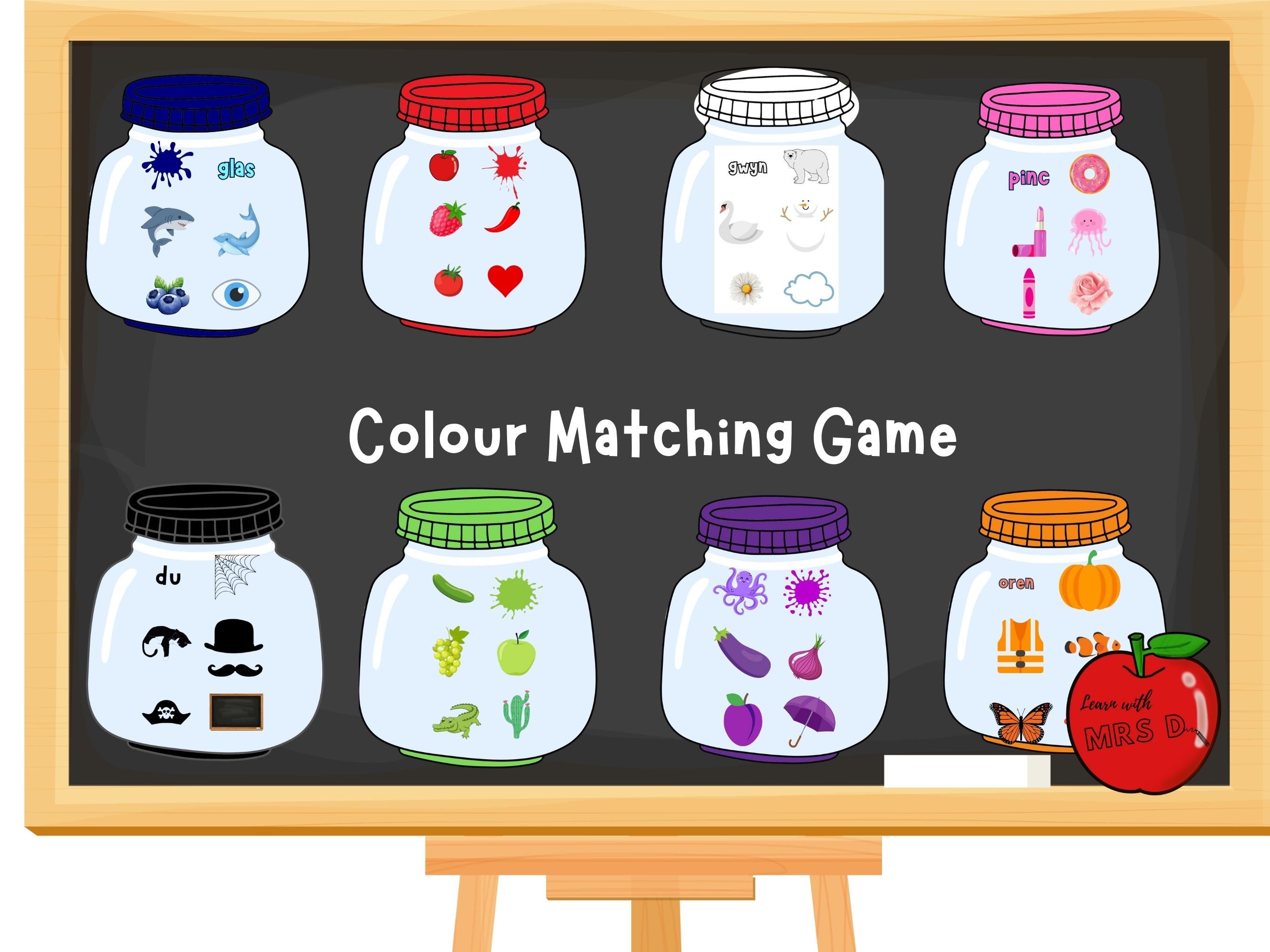 Welsh Colour Matching Game Pack - Etsy UK