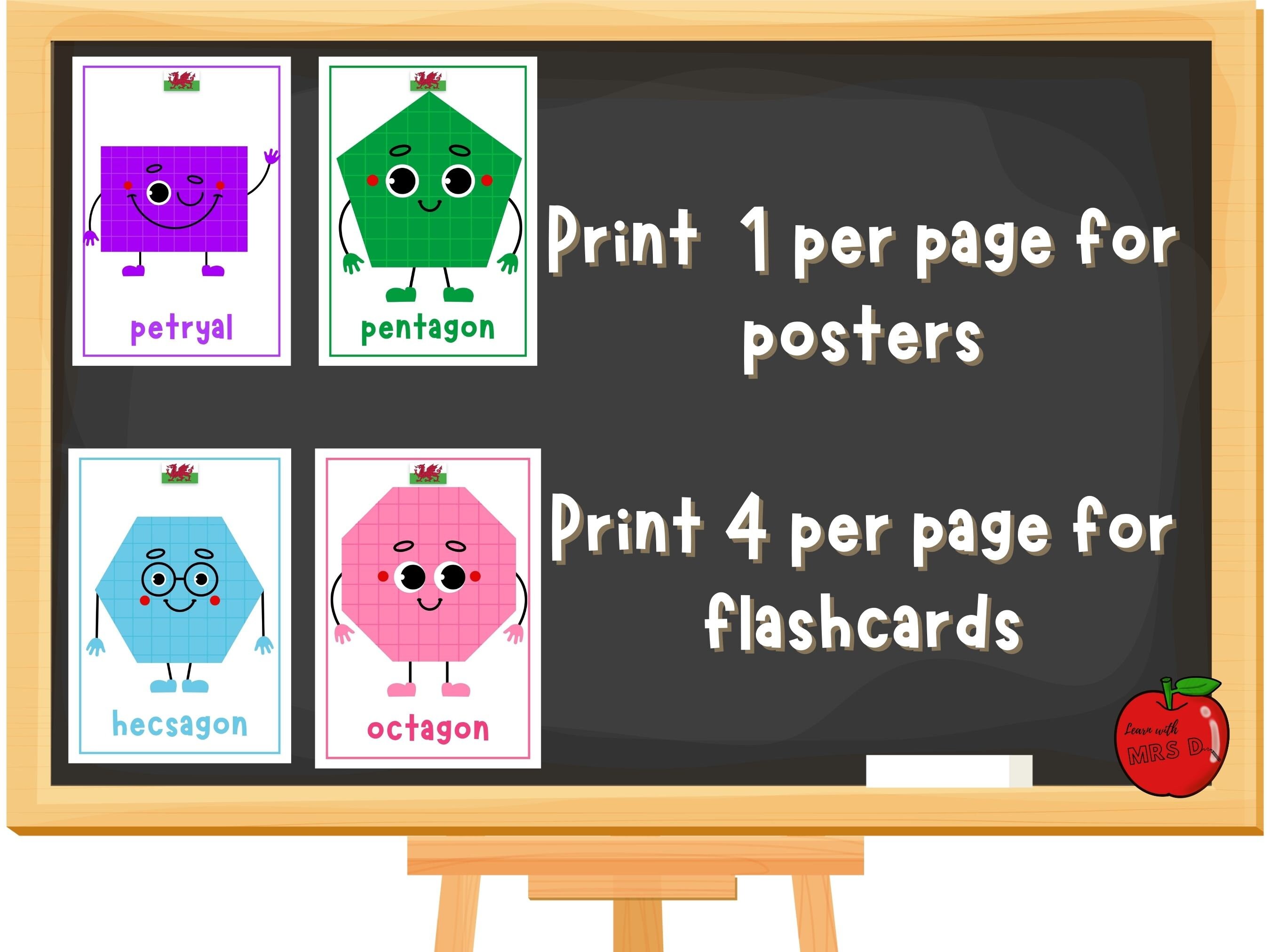 Welsh Shape Posters/ Flashcards Digital Download - Etsy