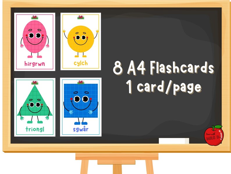 Welsh Shape Posters/ Flashcards Digital Download - Etsy