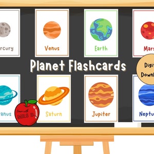 Planet Posters/ Flashcards Digital Download- Low Colour - Etsy