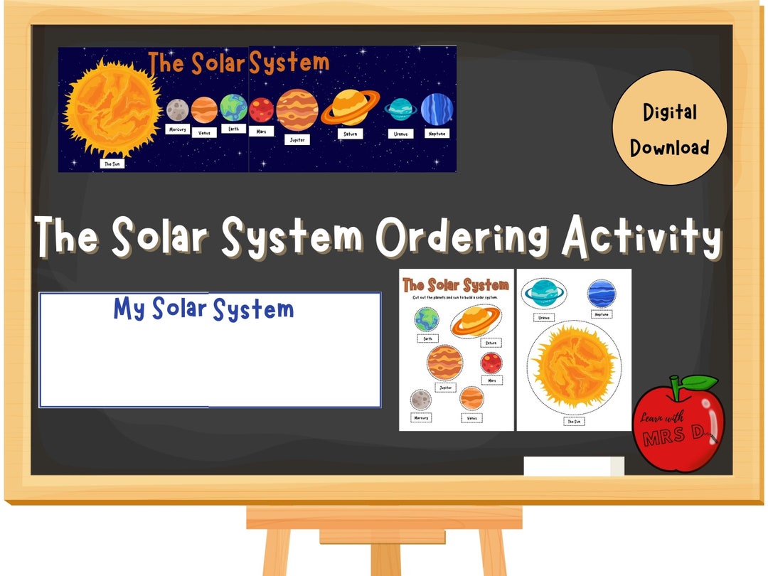 The Solar System Ordering Activity- Digital Download - Etsy