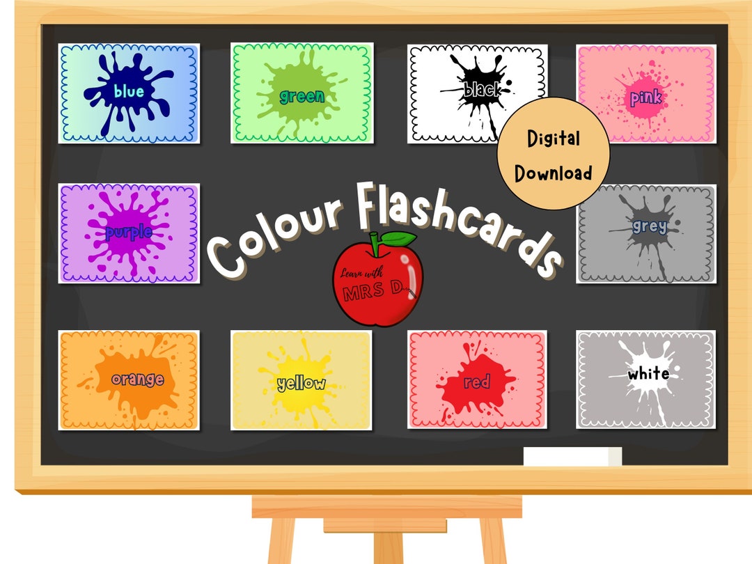 Colour Posters/ Flashcards Digital Download - Etsy