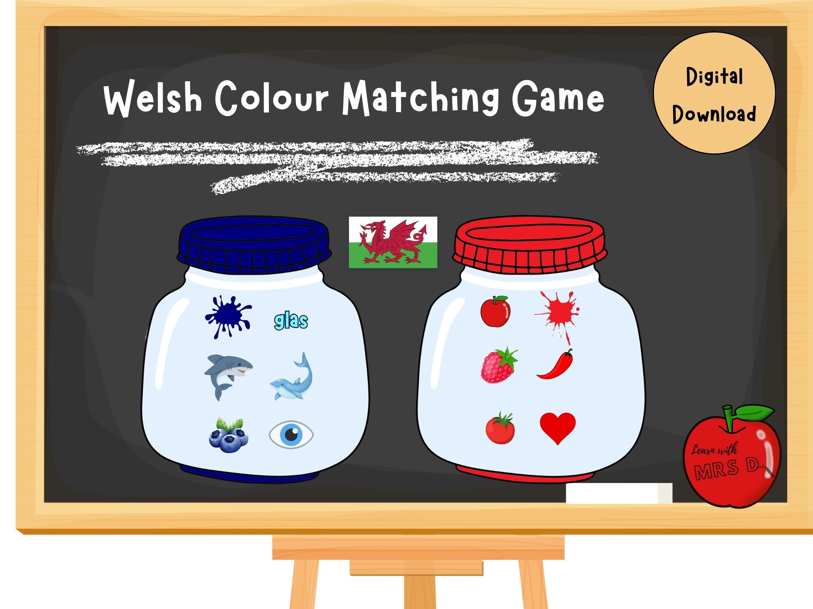Welsh Colour Matching Game Pack - Etsy UK