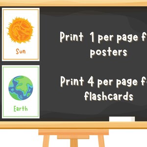 Planet Posters/ Flashcards Digital Download- Low Colour - Etsy