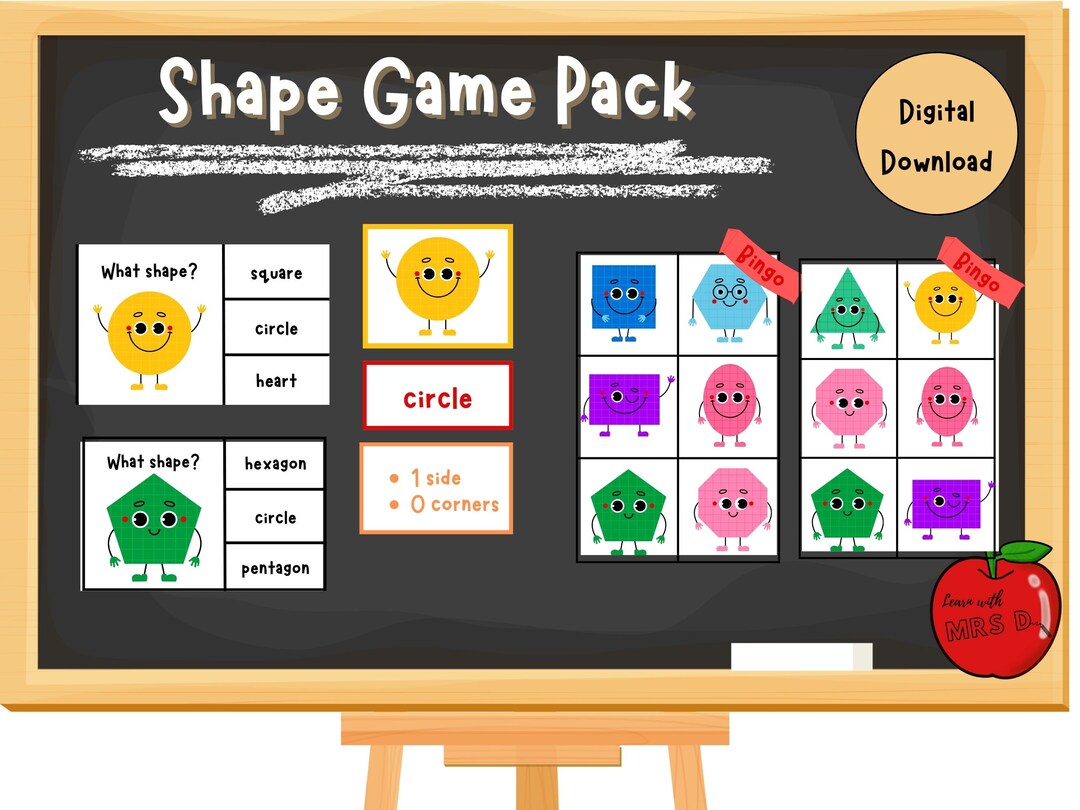 Shape Game Pack Digital Download - Etsy