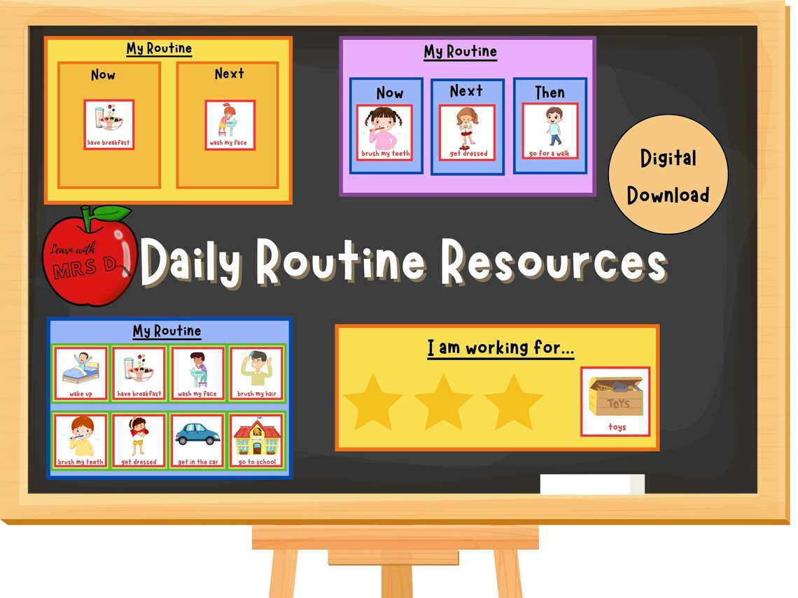 Daily Routine Boards Visual Timetable - Etsy UK