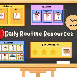 Daily Routine Boards Visual Timetable - Etsy UK