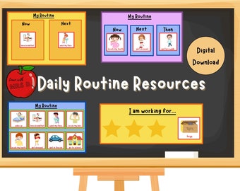 Daily Routine Flashcards for Kids, Visual Routine Cards Printable ...