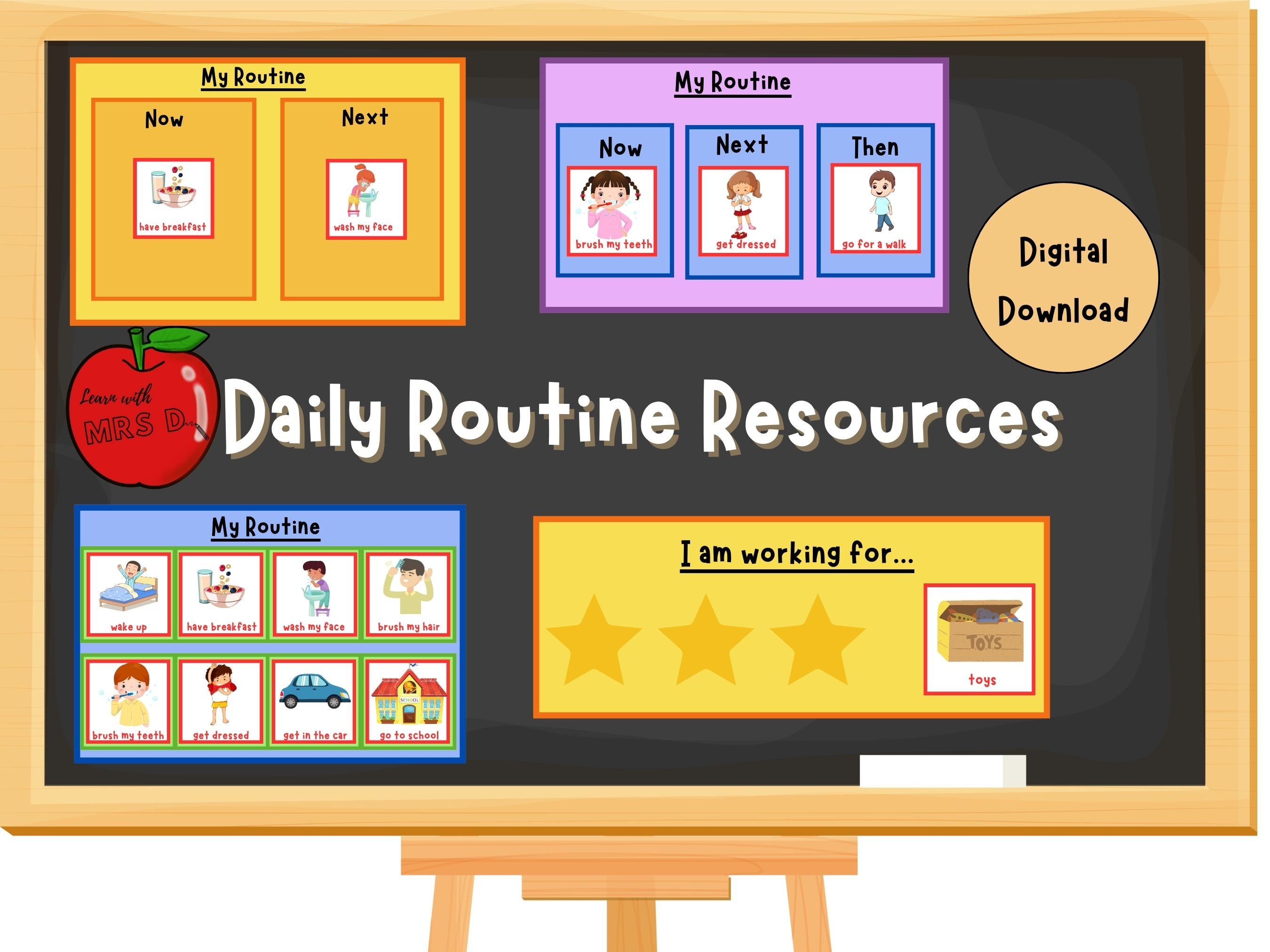 Daily Routine Boards Visual Timetable - Etsy
