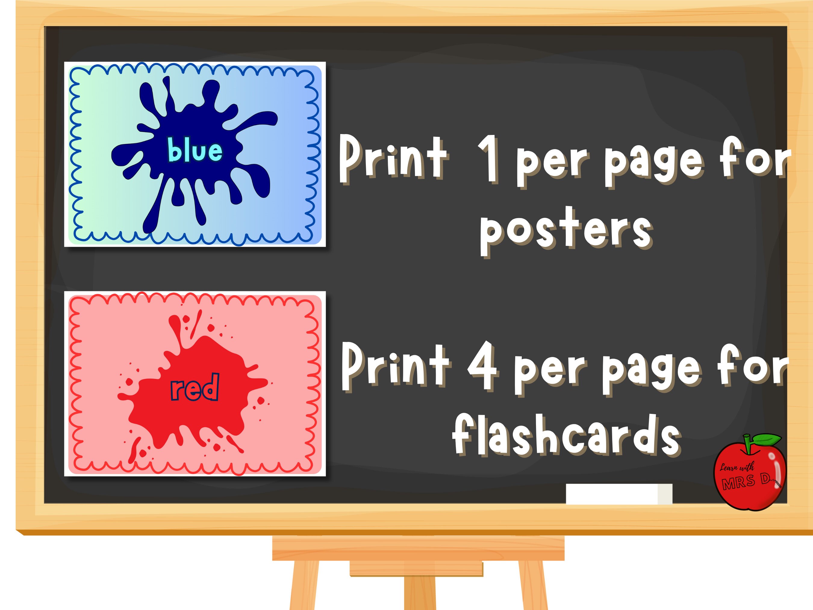 Colour Posters/ Flashcards Digital Download - Etsy