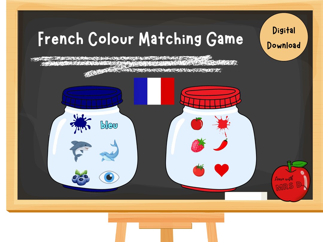 French Colour Matching Game Pack - Etsy