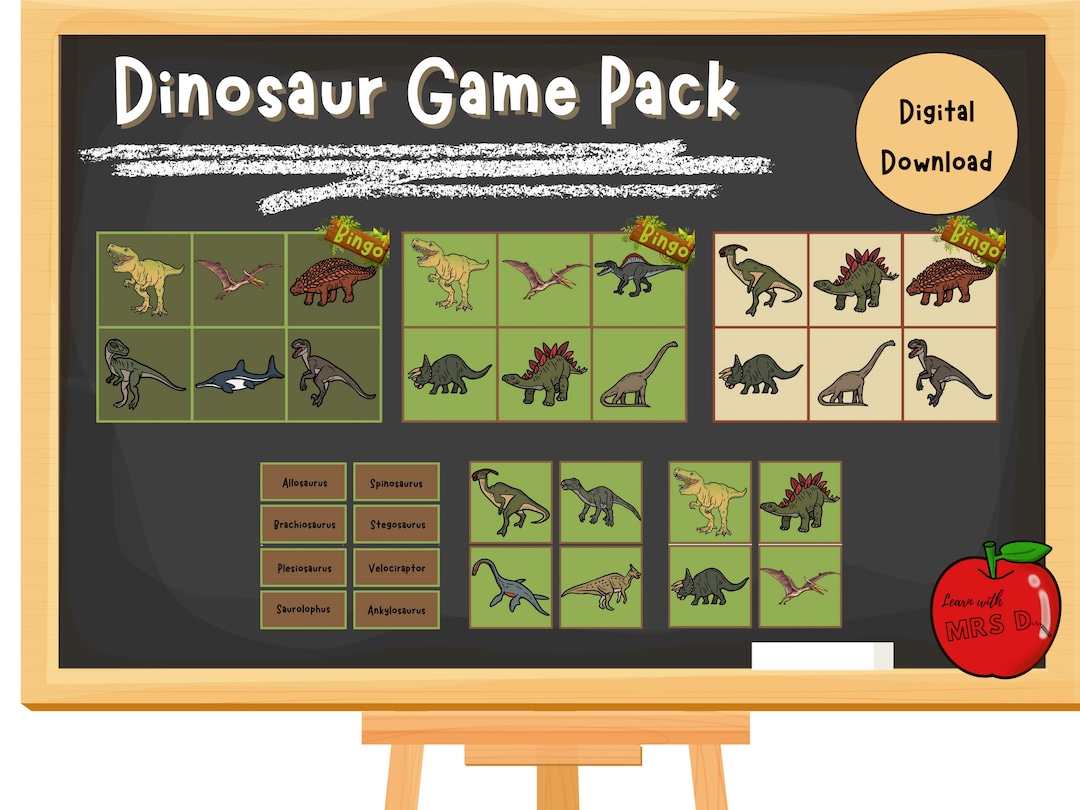 Dinosaur Game Pack Digital Download - Etsy