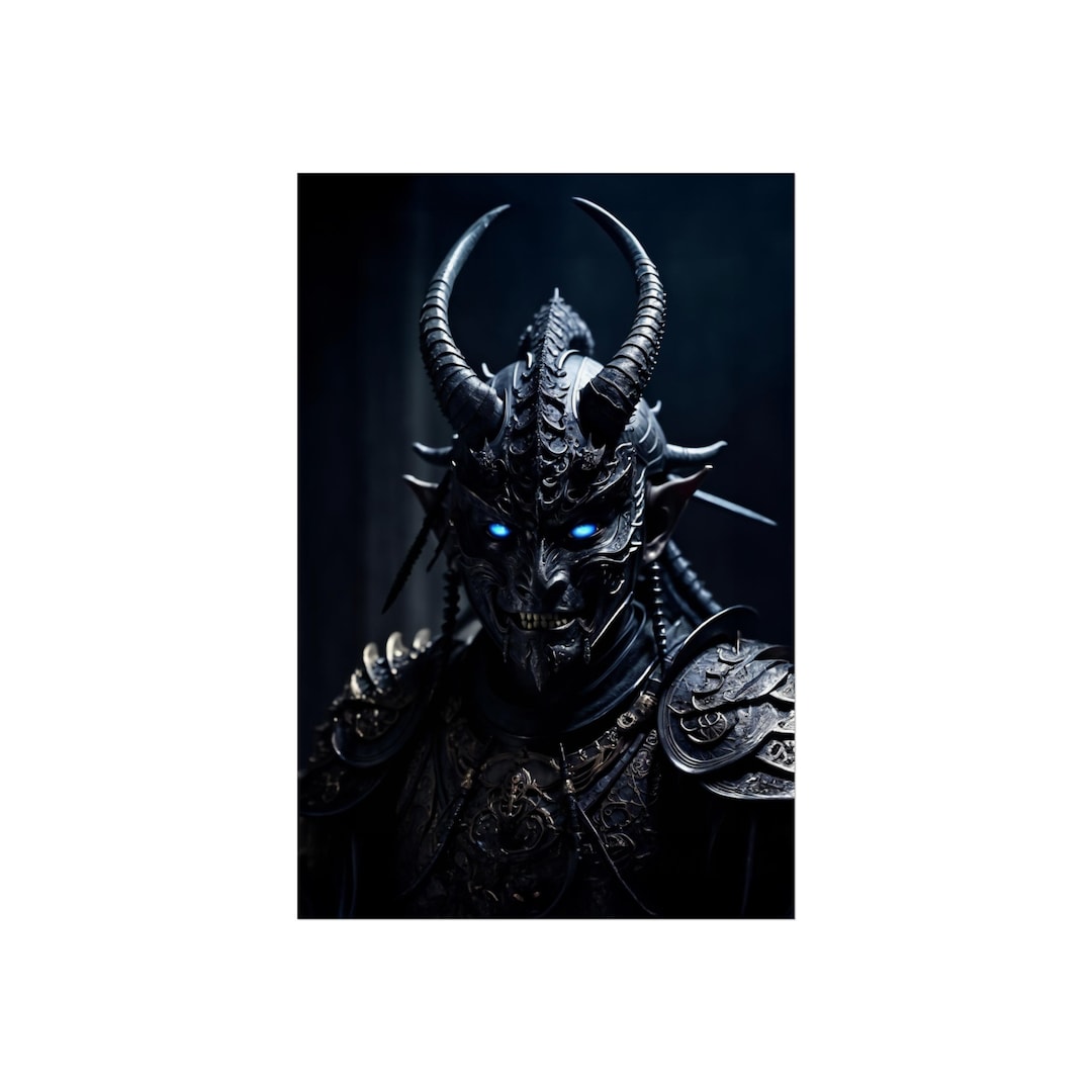 Oshikuru Demon Samurai: Fine Art Poster - Etsy