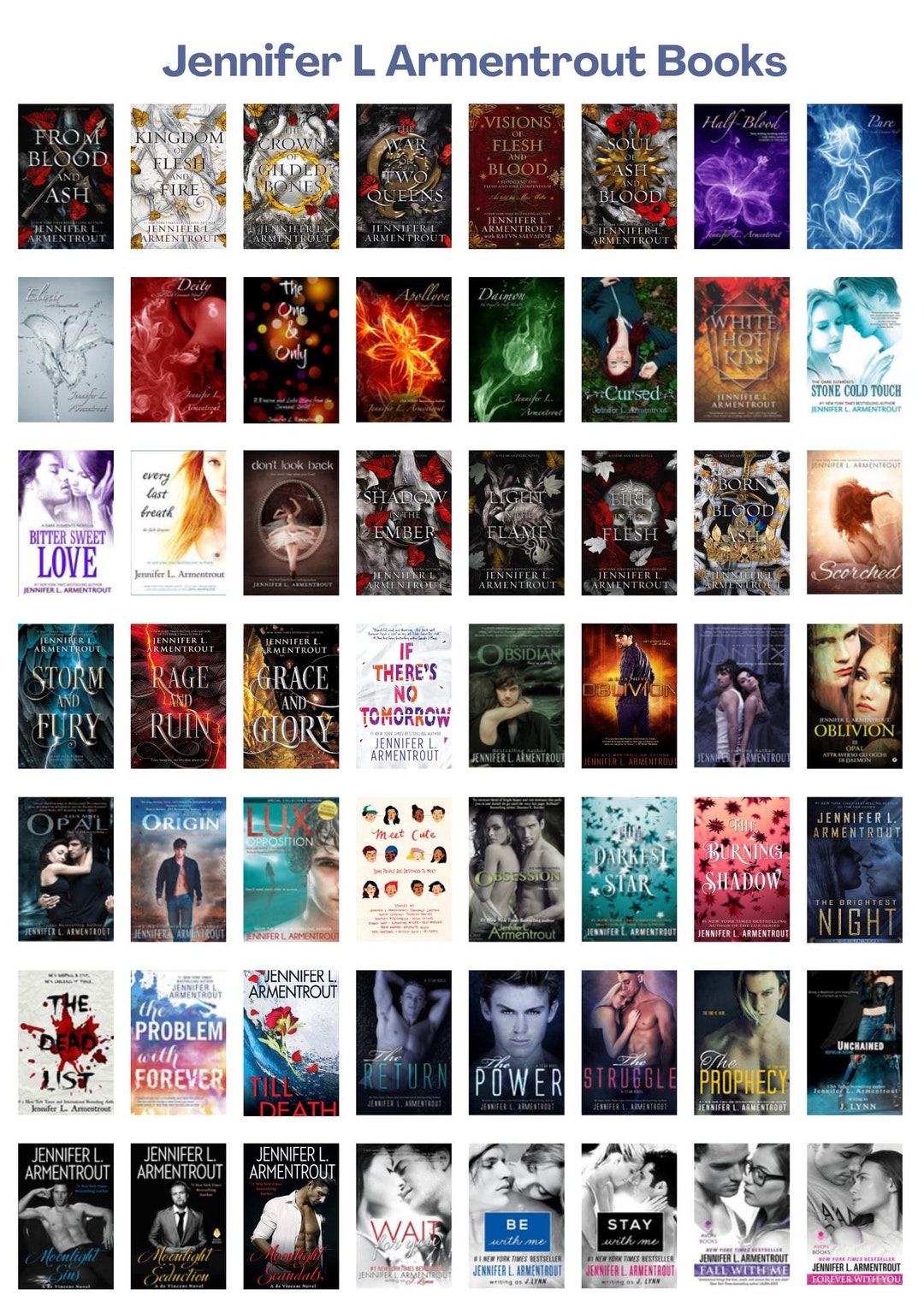 Book Cover Stickers Featuring Popular Authors Like Sarah J. Maas ...