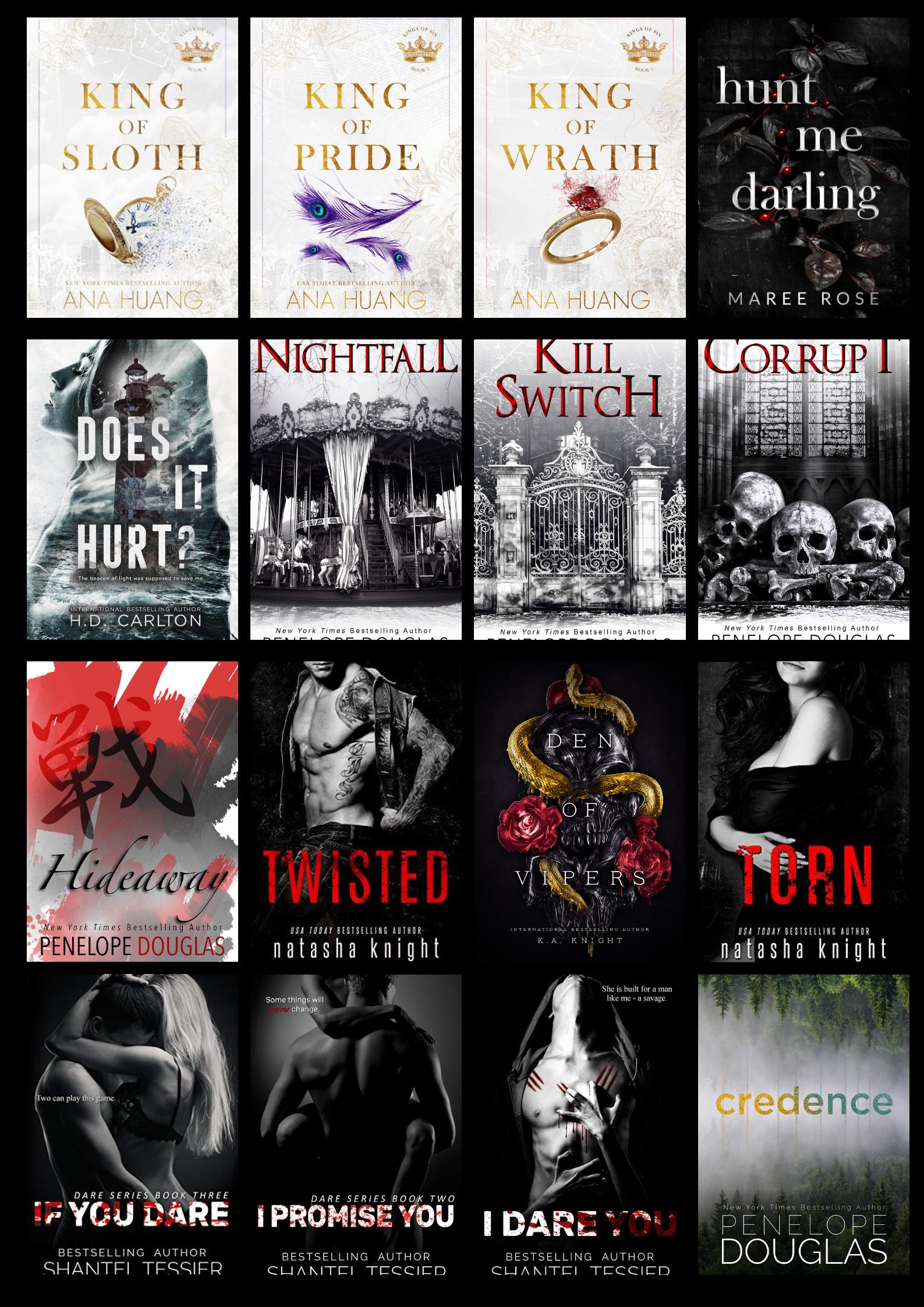 Dark Romance Book Covers Stickers for Journaling - Etsy