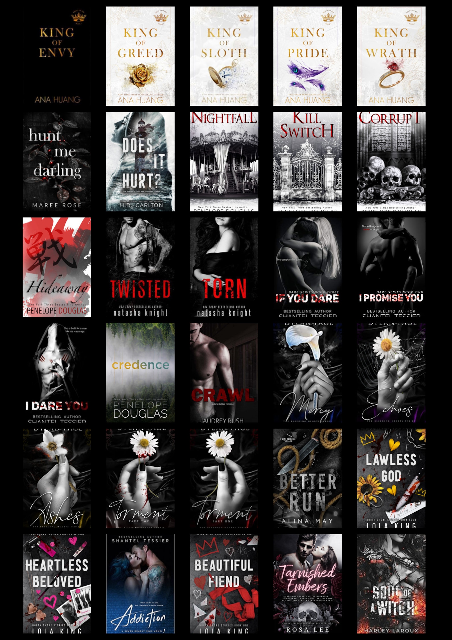Dark Romance Book Covers Stickers for Journaling - Etsy