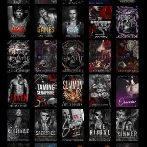 Dark Romance Book Covers Stickers for Journaling - Etsy