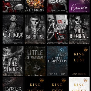 Dark Romance Book Covers Stickers for Journaling - Etsy