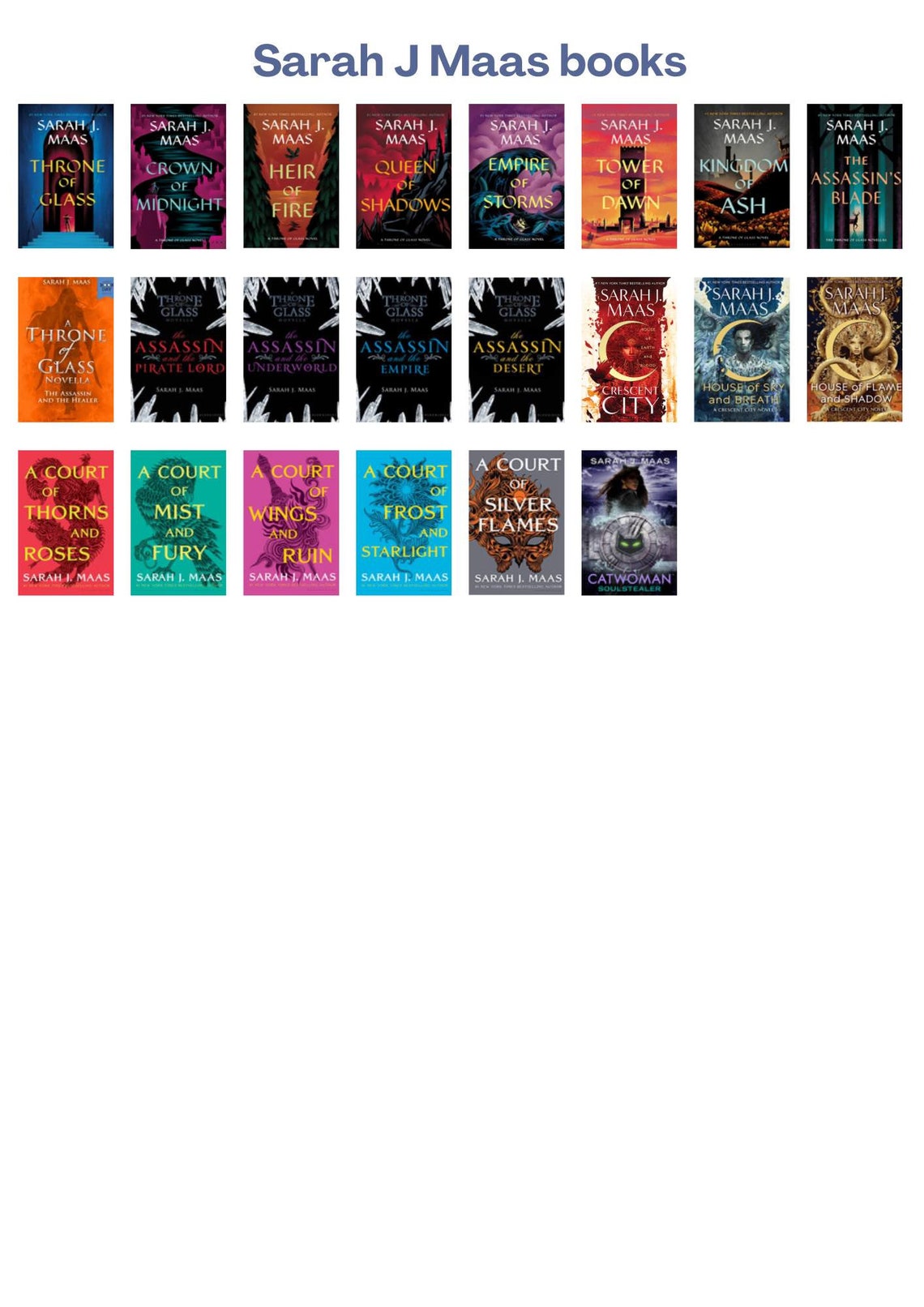 Book Cover Stickers Featuring Popular Authors Like Sarah J. Maas ...
