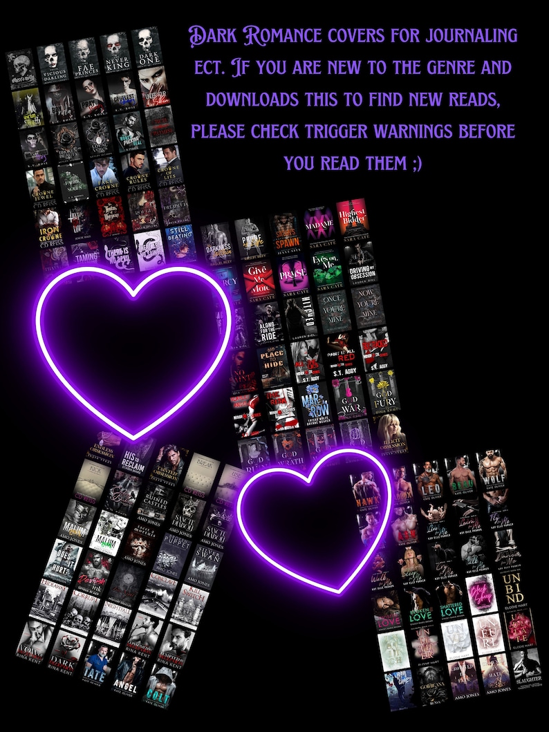 Dark Romance Book Covers for Journaling, Digital Journaling, Book ...