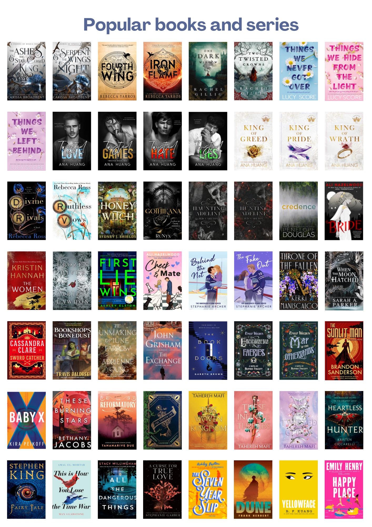 Book Cover Stickers Featuring Popular Authors Like Sarah J. Maas ...