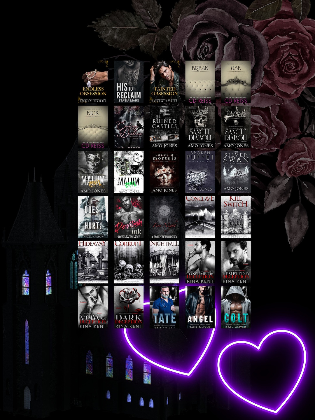 Dark Romance Book Covers for Journaling, Digital Journaling, Book ...