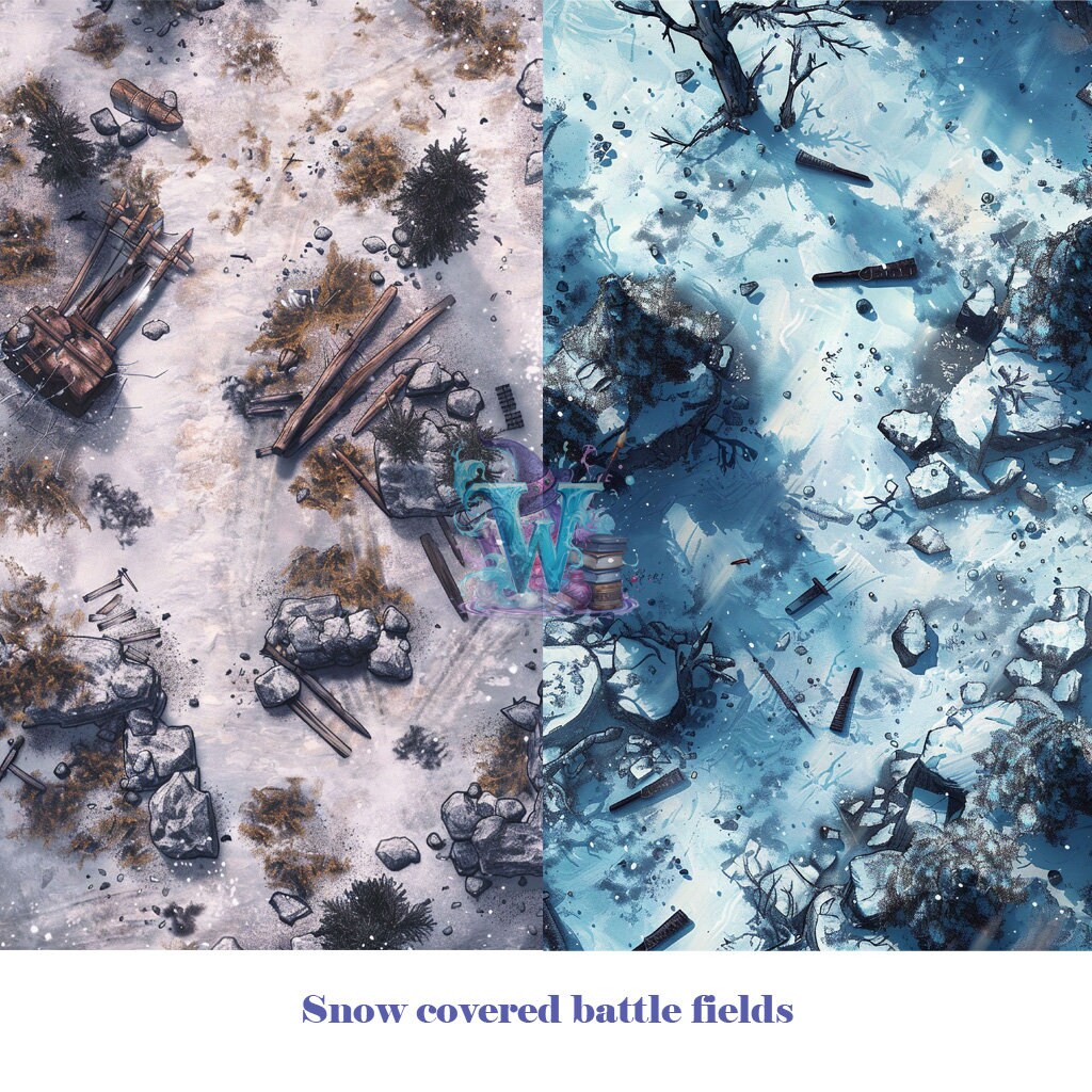100+ Snow Covered Dnd Battlemap, Pathfinder, Dungeons and Dragons, Snow ...