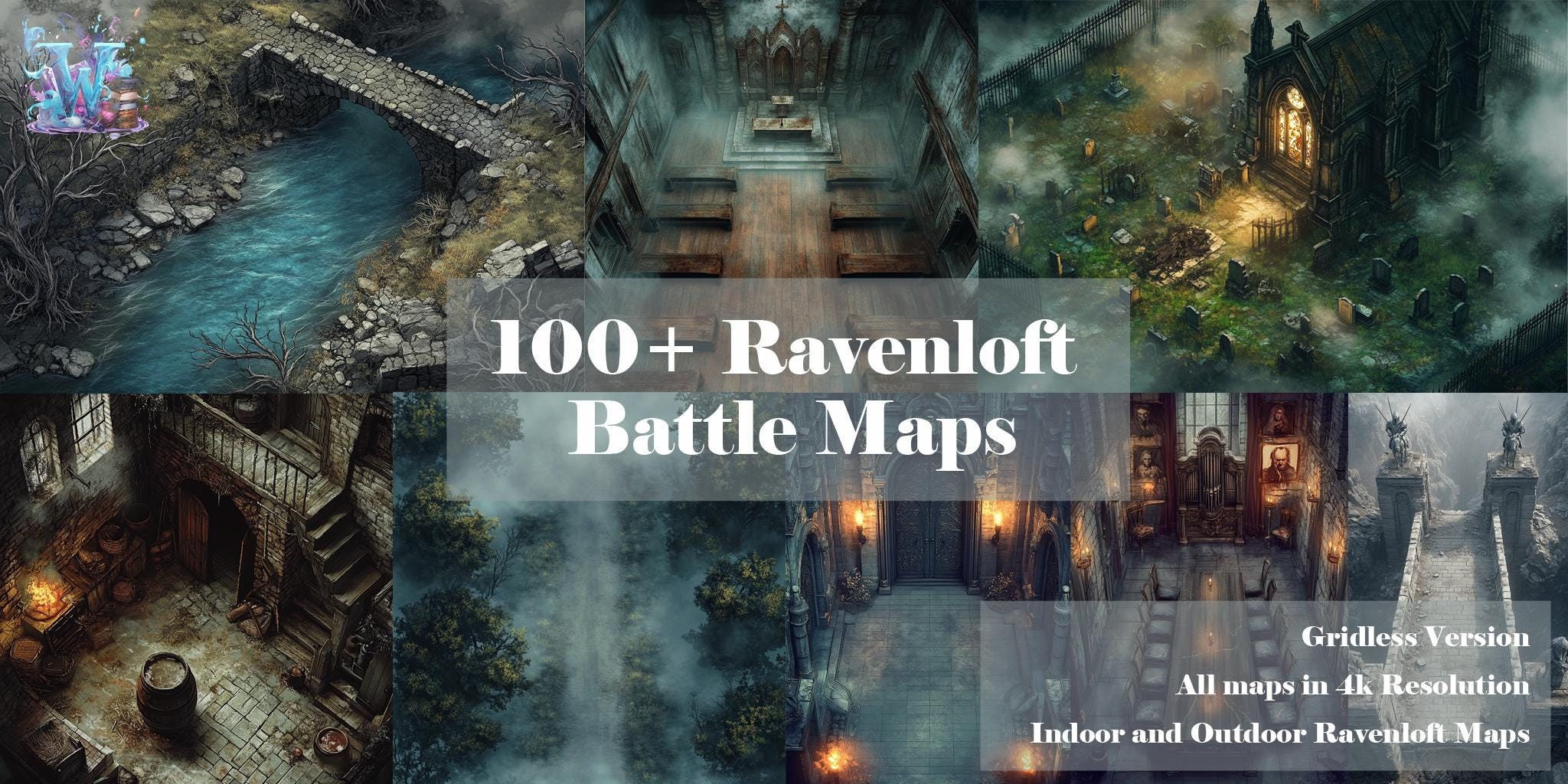 100 Ravenloft Dnd Battlemap, Pathfinder, Pen and Paper, Ravenloft ...