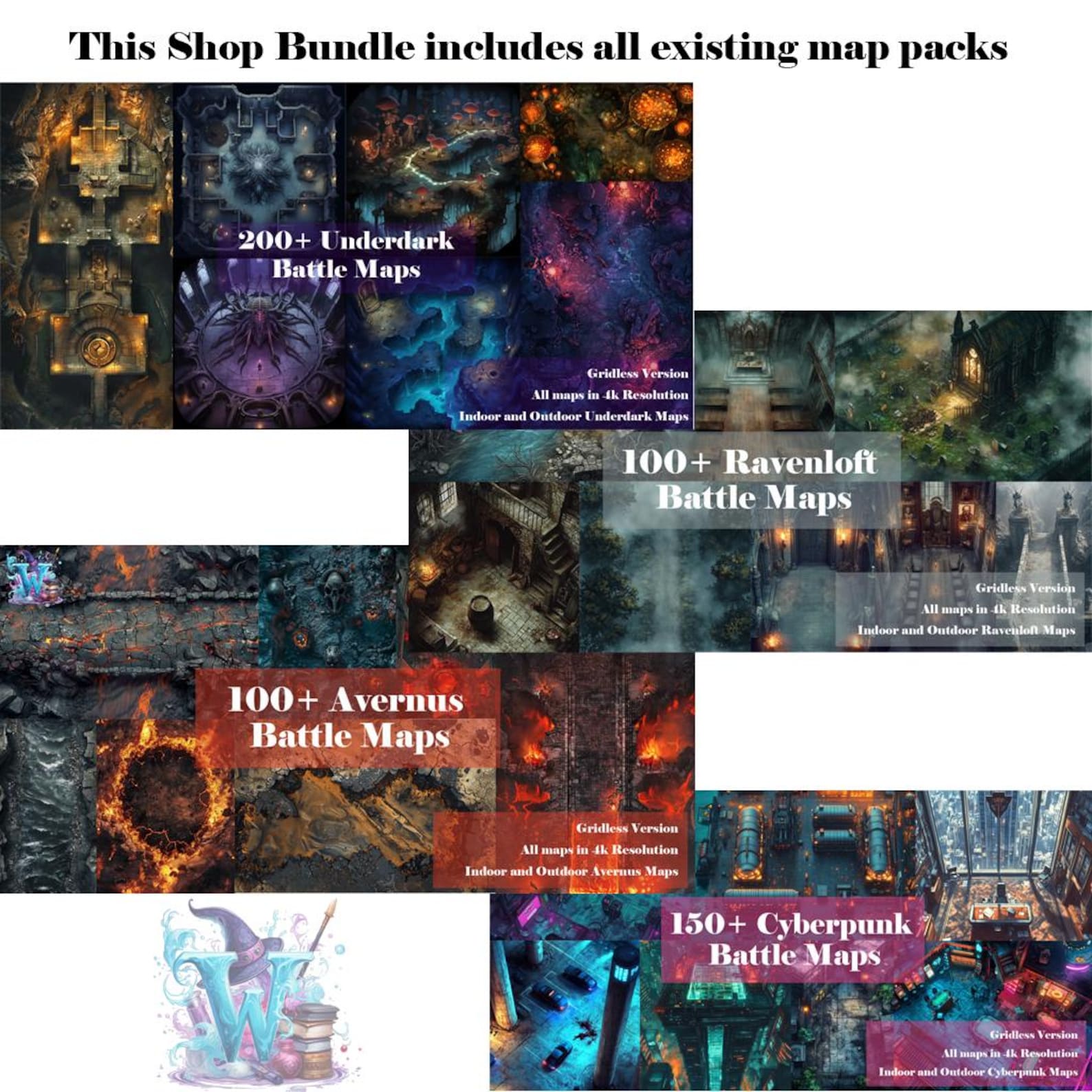 1000+ Battle Map Bundle for Dnd, Pen and Paper, Pathfinder Including ...