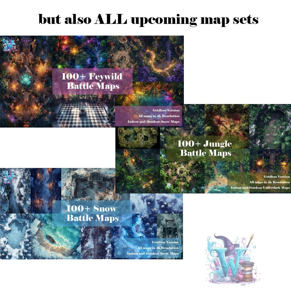 1000+ Battle Map Bundle for Dnd, Pen and Paper, Pathfinder Including ...