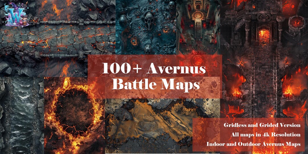 100+ Avernus DnD BattleMap, Pathfinder, Dungeons and Dragons, Avernus ...