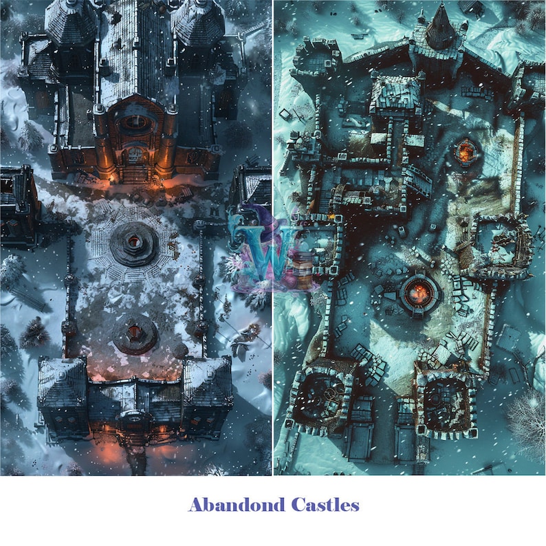 100+ Snow Covered Dnd Battlemap, Pathfinder, Dungeons and Dragons, Snow ...