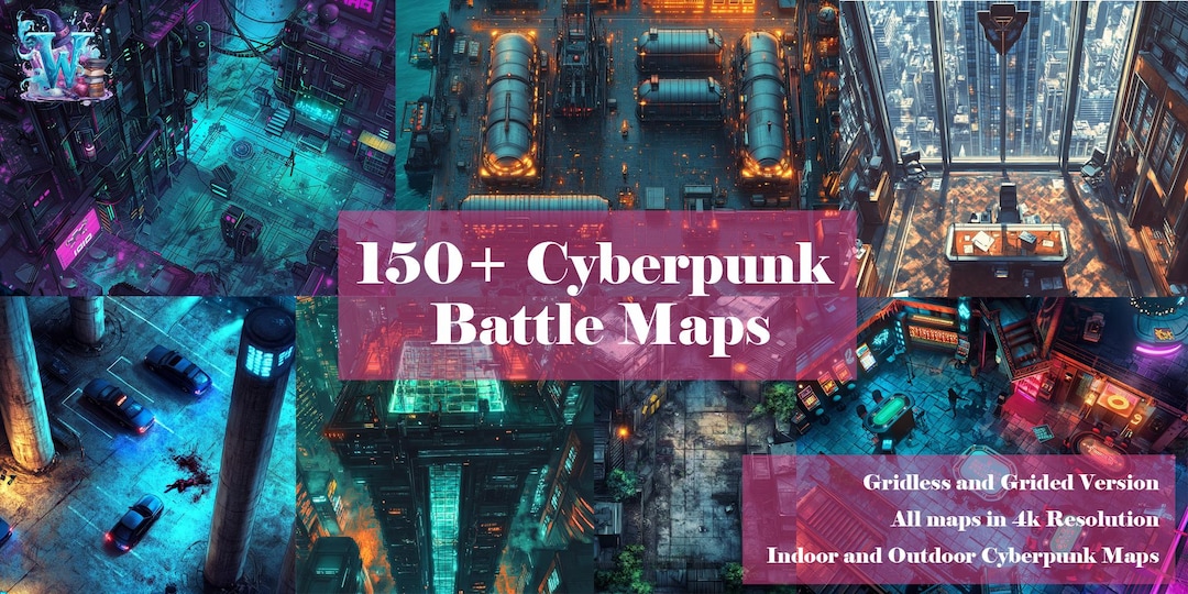 150+ Nightcity Battlemaps, Shadowrun, Cyberpunk, Pen and Paper, Casino ...