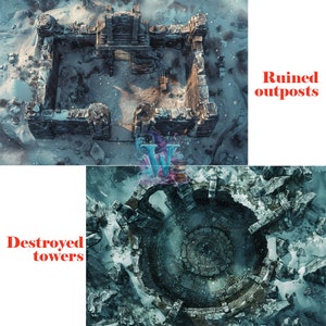 100+ Snow Covered Dnd Battlemap, Pathfinder, Dungeons and Dragons, Snow ...