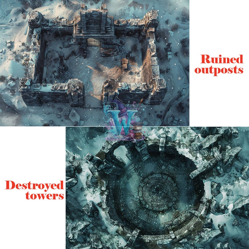 100+ Snow Covered Dnd Battlemap, Pathfinder, Dungeons and Dragons, Snow ...