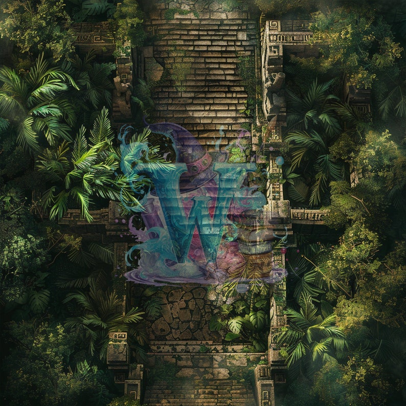 100+ Jungle Dnd Battlemap, Pathfinder, Pen and Paper, Jungle, Temple ...