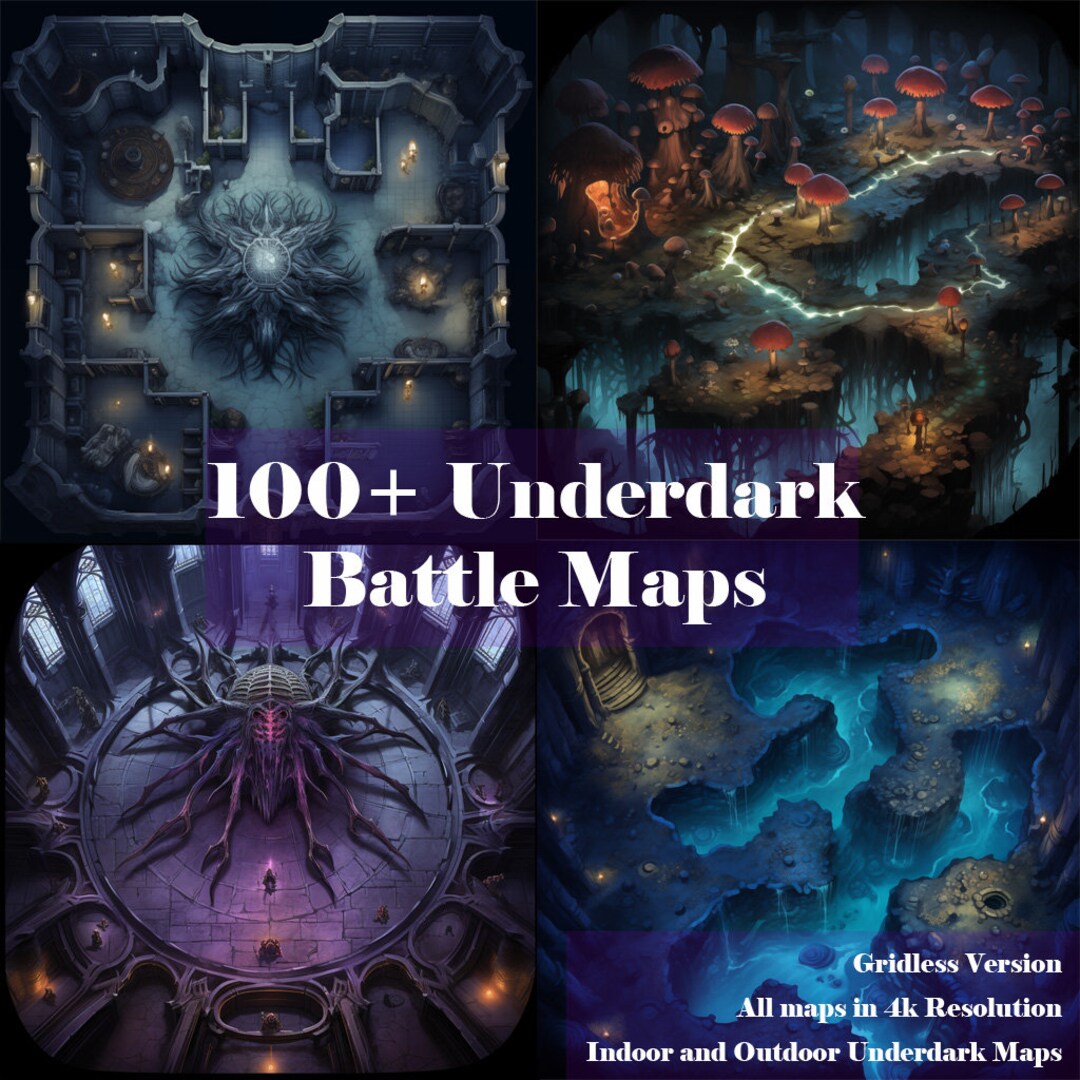 100 Underdark Dnd Battlemap, Pathfinder, Pen and Paper, Underdark ...