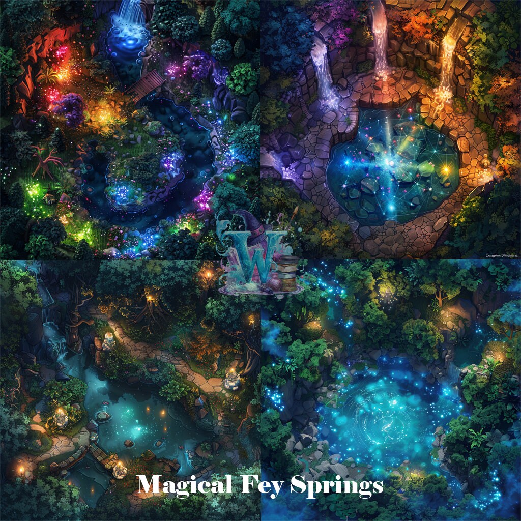 100 Feywild Dnd Battlemap, Pathfinder, Pen and Paper, Feywild, Indoor ...