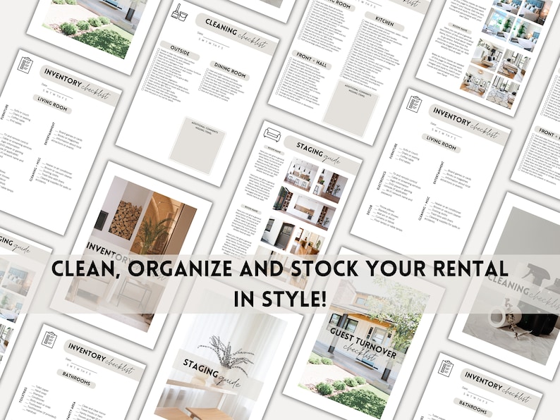 Airbnb Cleaning Checklist, Airbnb Guest Turnover Binder Template ... Airbnb Cleaning Checklist, Airbnb Guest Turnover Binder Template ...