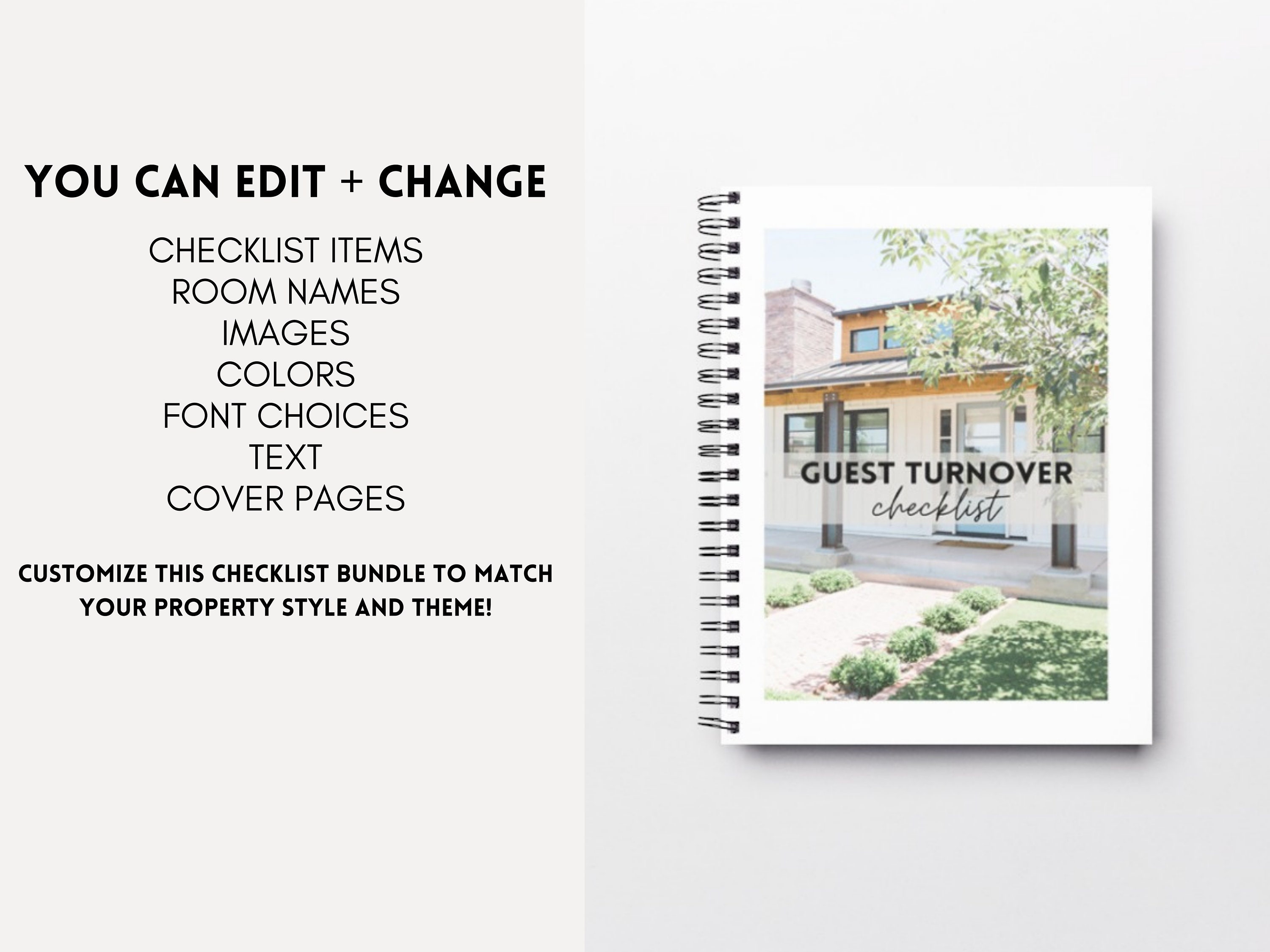 Airbnb Cleaning Checklist, Airbnb Guest Turnover Binder Template ...