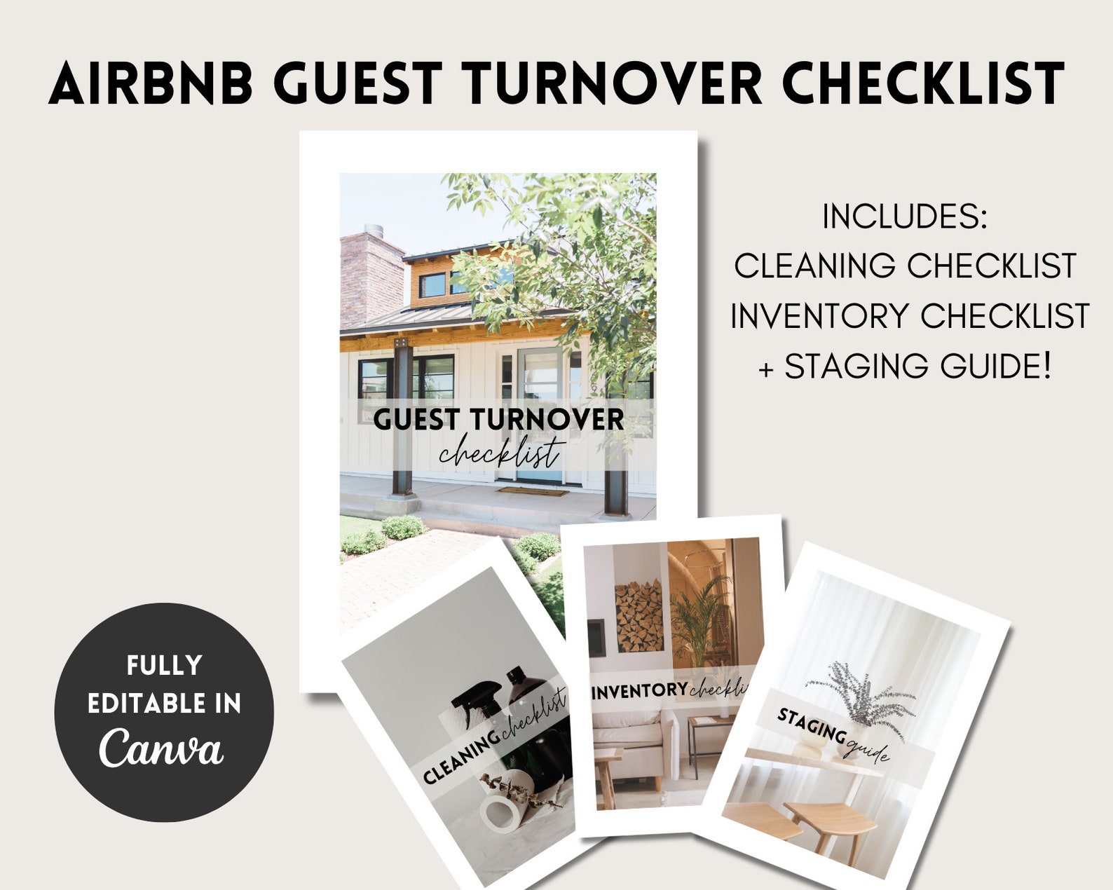 Airbnb Cleaning Checklist, Airbnb Guest Turnover Binder Template ...