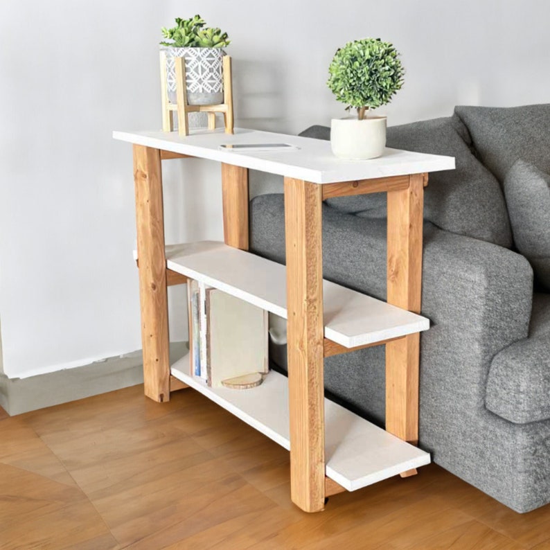 DIY Narrow Side Table Plan, Entry Table Build Plan, Wooden Shoe Rack ...
