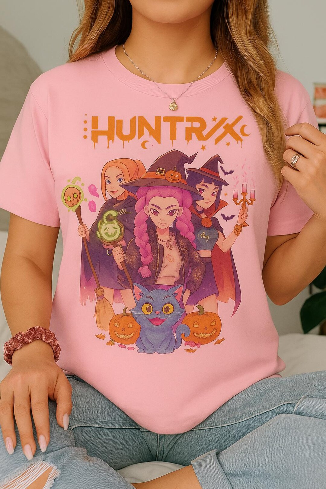 Spooky Huntrix Halloween Png,kpop Demon Hunters Clipart,saja Girls PNG ...
