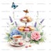 16 English Garden Tea Party, Tea Party Clipart, Printable Watercolor ...