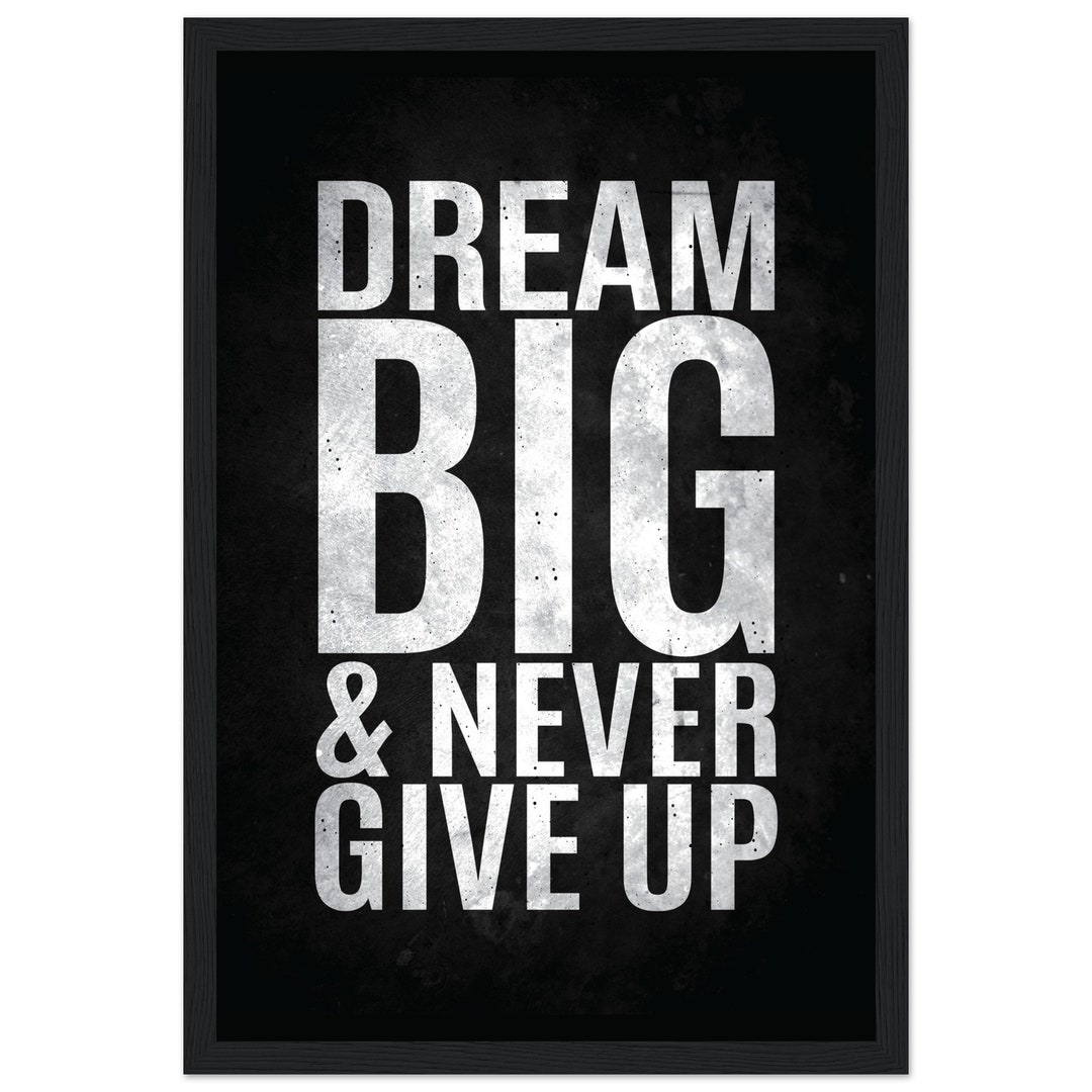 Dream Big Framed Poster Motivational Print Inspirational Quote ...