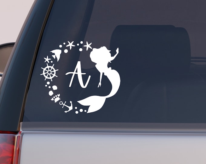 Mermaid Decal Mermaid Car Decal Mermaid Sticker Mermaid Bumper Sticker ...