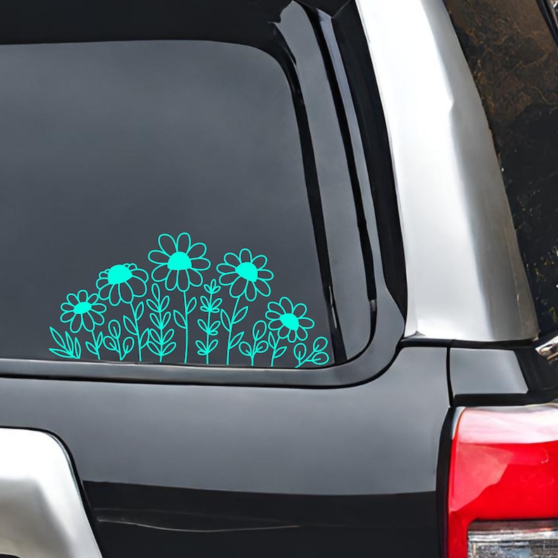 Wildflower Decal | Boho Car Decal | Plant Lover Decal | Car Truck ...